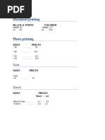 Xerox Price List | PDF