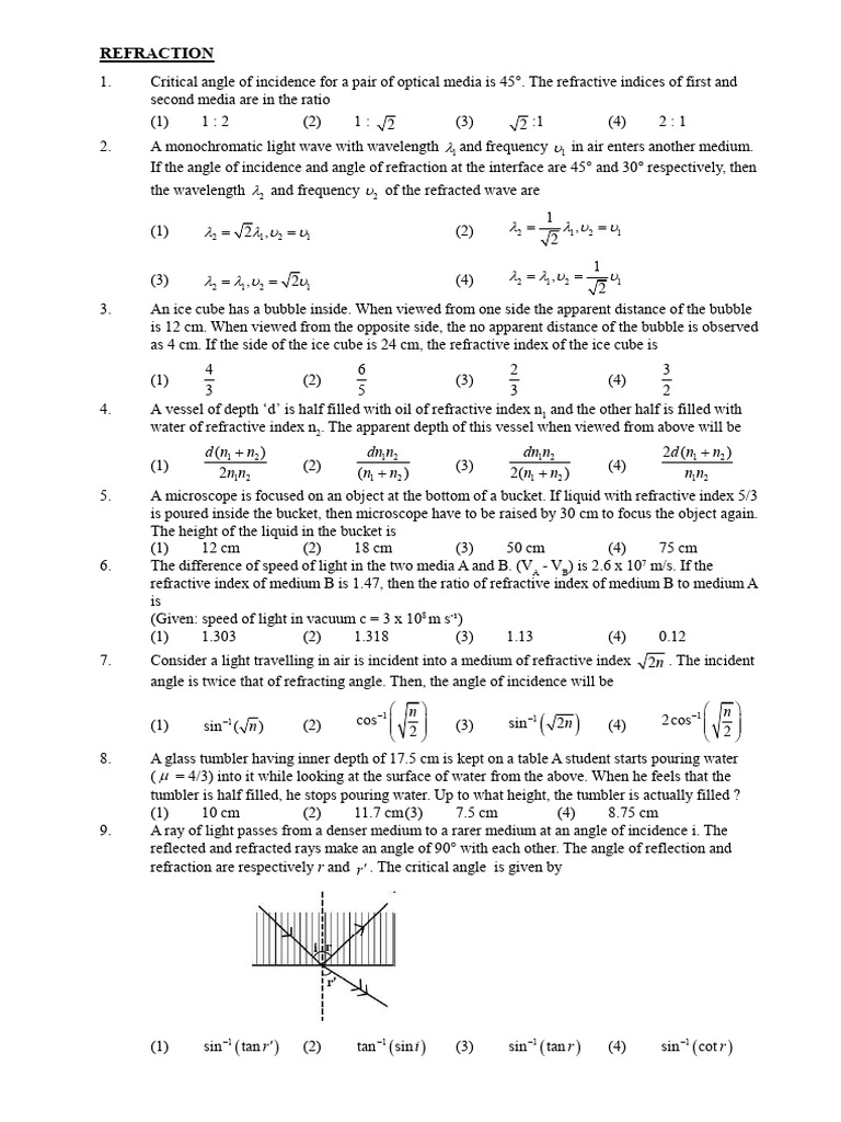 Refraction | PDF | Refraction | Electromagnetism