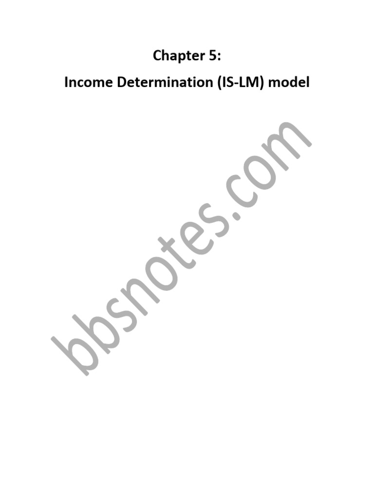 Income Determination (is-LM) Model | PDF | Finance & Money Management