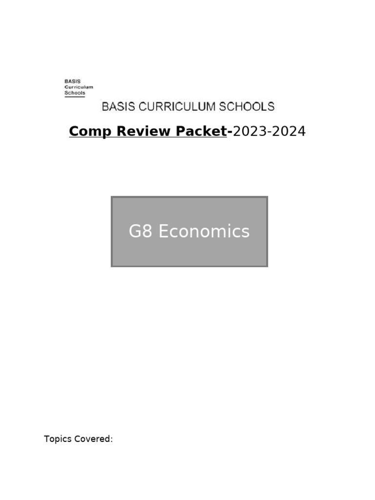 COMP Review Packet - MICRO Answers | PDF | Long Run And Short Run ...