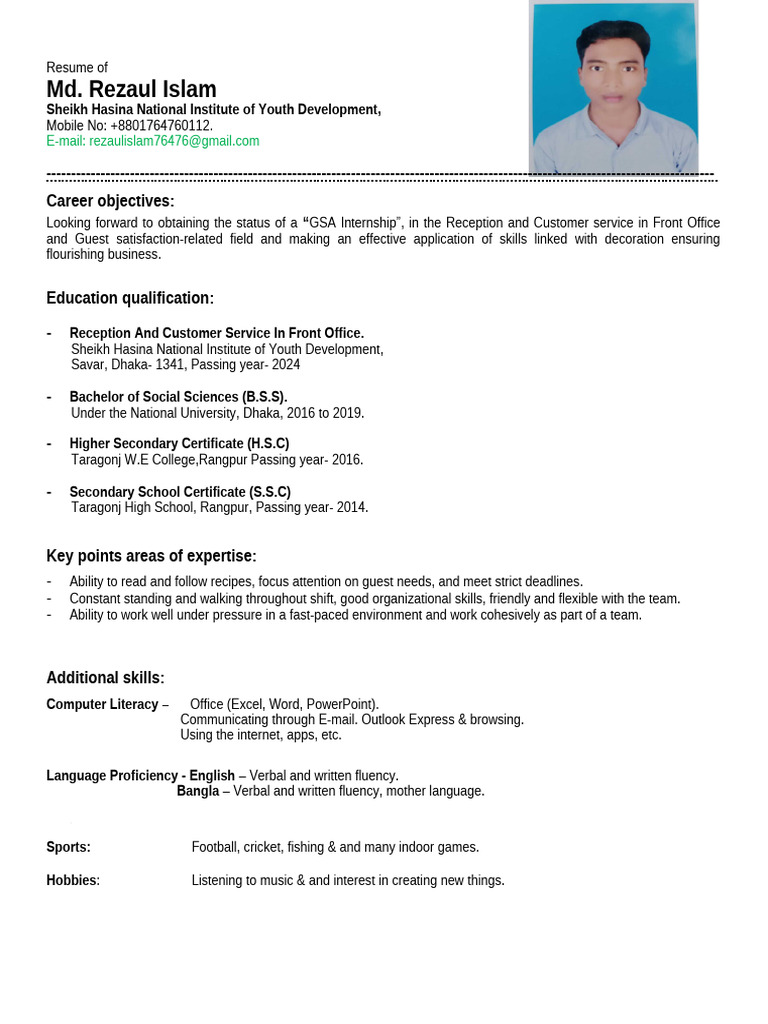 CV-2024 | PDF | Bangladesh