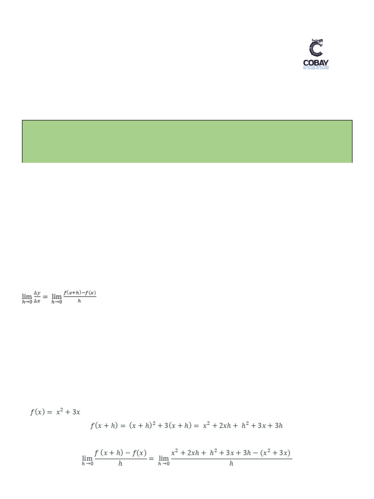 Actividad 3. C-Lculo Diferencial 20B | PDF | Derivado | Cálculo