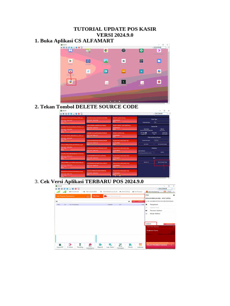 Tutorial Update Pos Kasir Utama Android | PDF