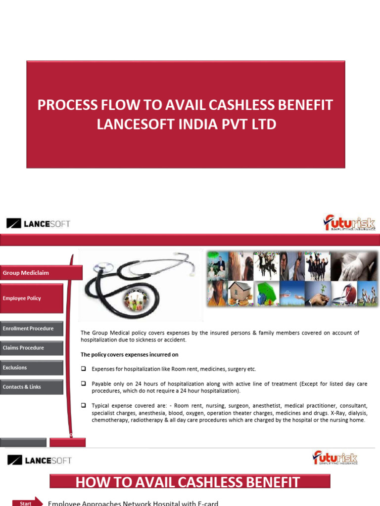 Lancesoft How To Avail Cashless Benefit2 | PDF | Hospital | Insurance