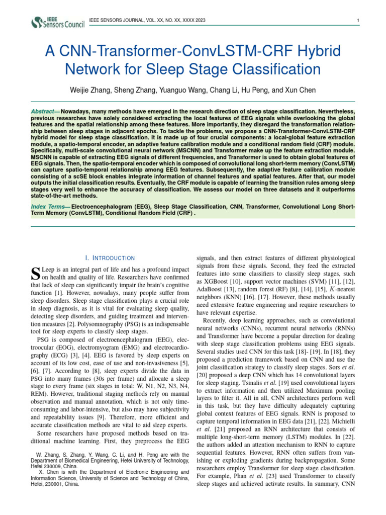 A CNN-Transformer-ConvLSTM-CRF Hybrid Network For Sleep Stage ...
