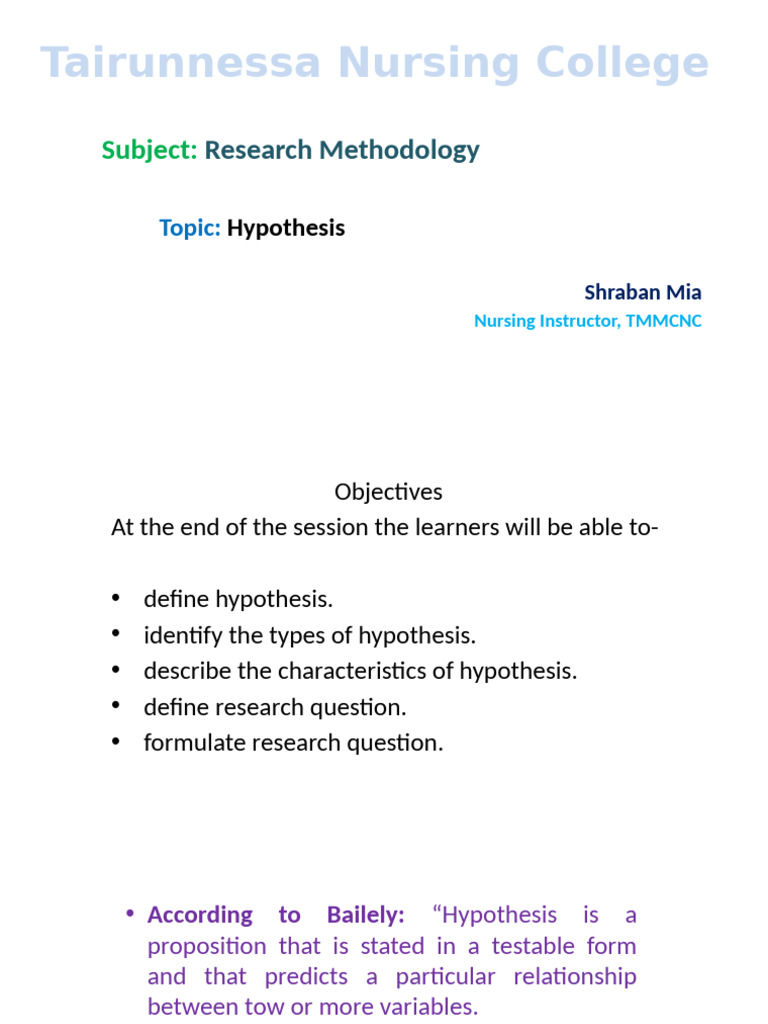 5th Lecture- Hypothesis part-I | PDF | Hypothesis | Methodology 5th Lecture- Hypothesis part-I | PDF | Hypothesis | Methodology