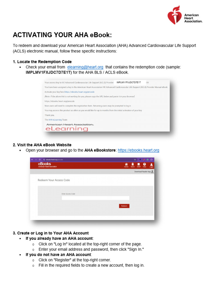 Activating Your AHA EBook - Aclshcsi | PDF | Career & Growth