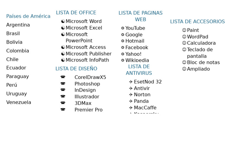 Lista de Apps | PDF