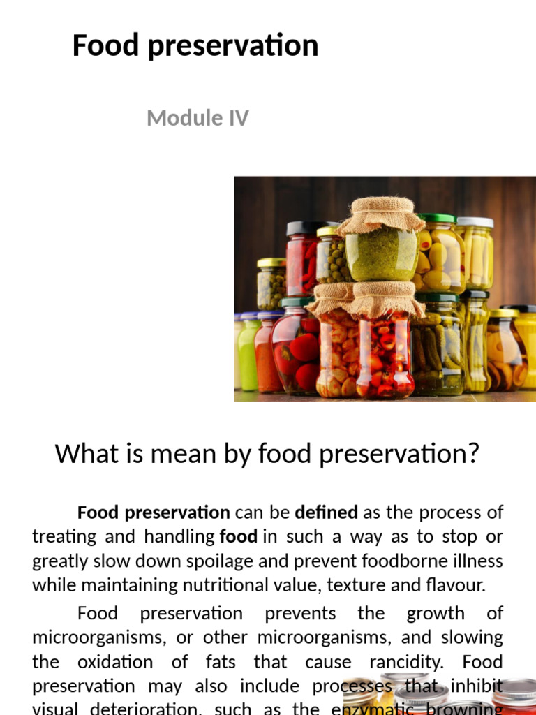 M.4 Food Preservation | PDF | Food Preservation | Foods