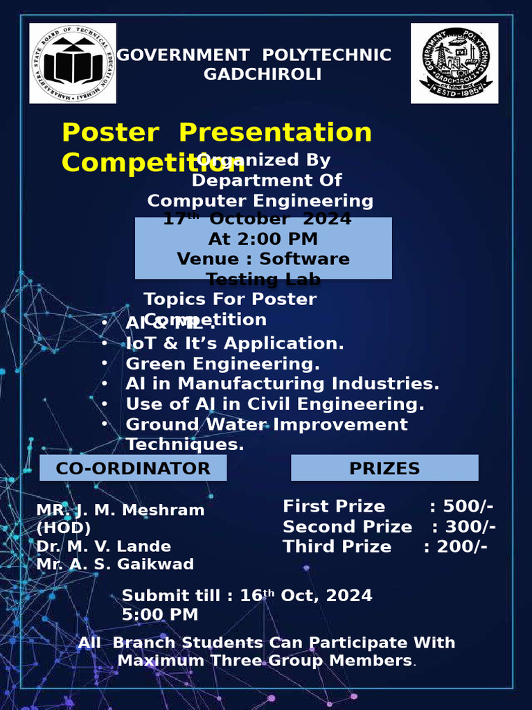 Poster Presentation Competition | PDF | Technology & Engineering