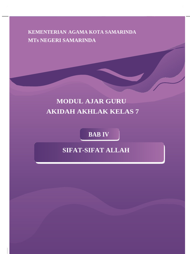Modul Akidah Akhlak 7 Bab 2 | PDF