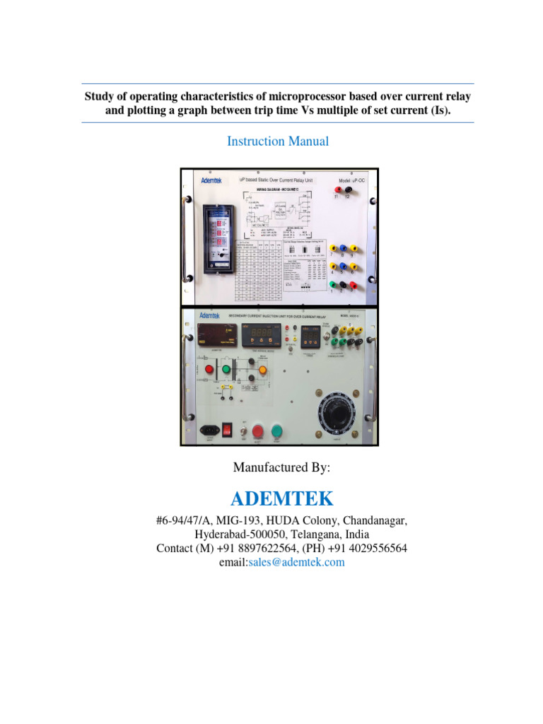 Over Current Relay Test Kit-9 | PDF | Relay | Electrical Components