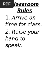 Classroom House Rules | PDF