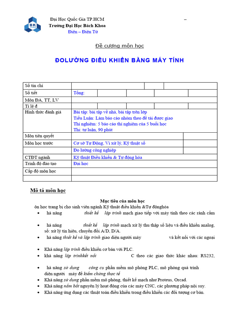 DCMH DoLuongVaDieuKhienMayTinh | PDF