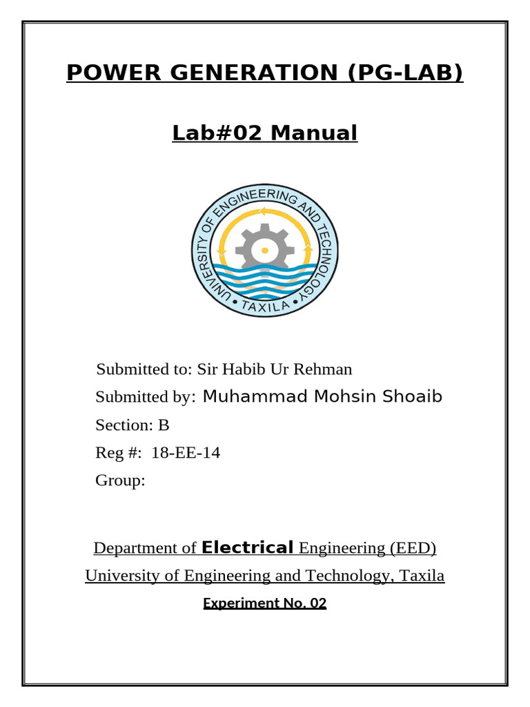 18-EE-14 PG Lab 2 | PDF | Turbine | Gas Technologies