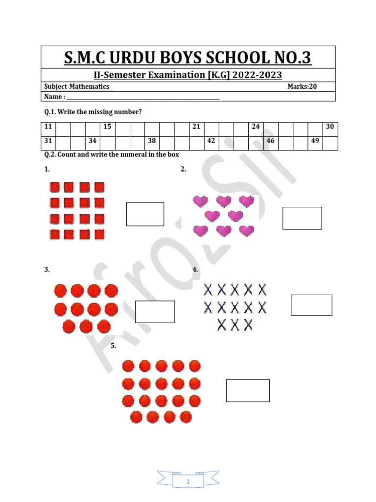 K.G - Paper-Math2 | PDF