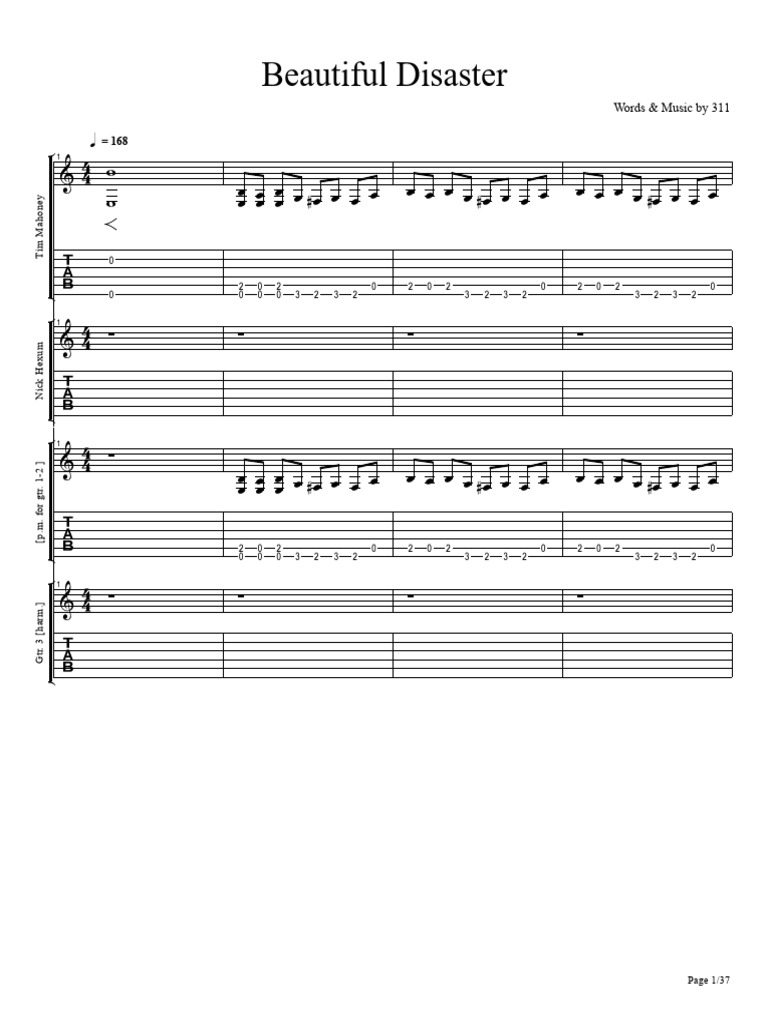 311 - Beautiful Disaster | PDF