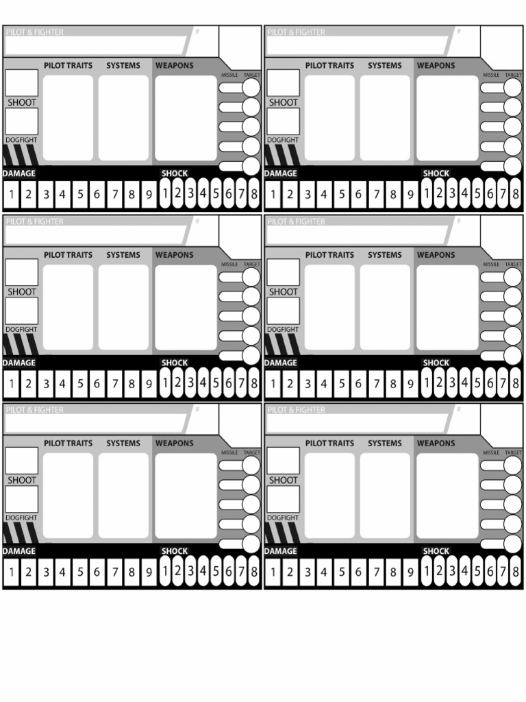 Fistful of Lead Starfighter Cards | PDF