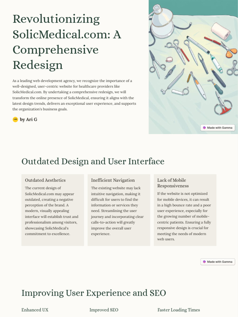 Revolutionizing-SolicMedicalcom-A-Comprehensive-Redesign | PDF ...