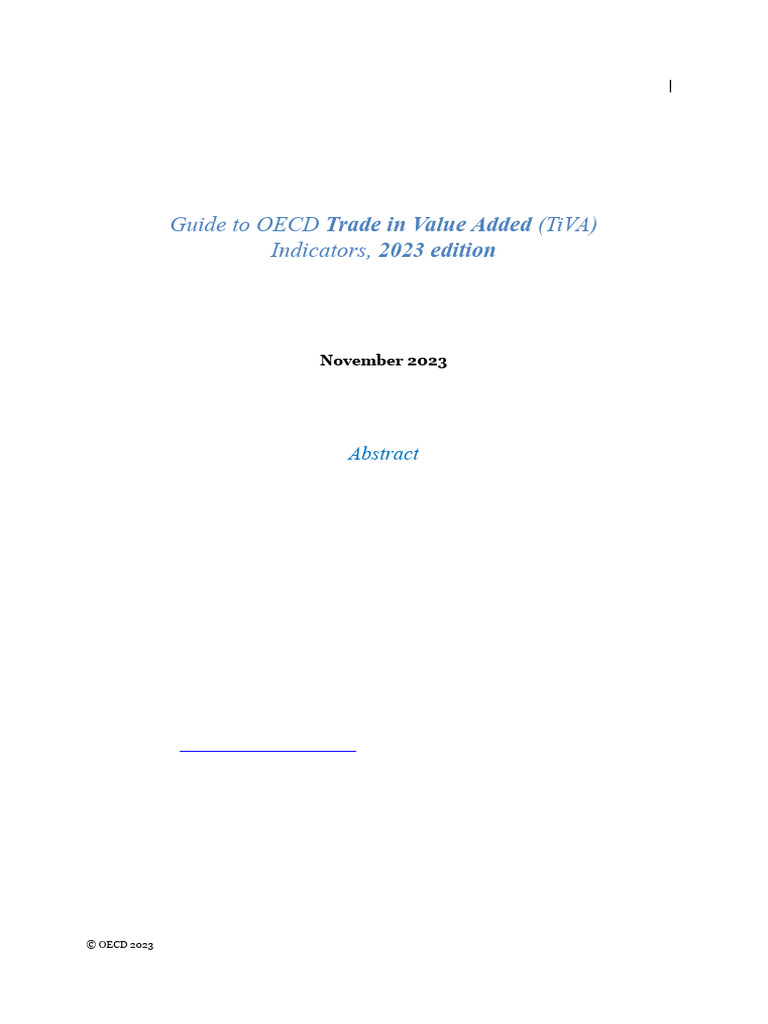 TiVA_2023_Indicators_Guide | PDF | Matrix (Mathematics) | National Accounts