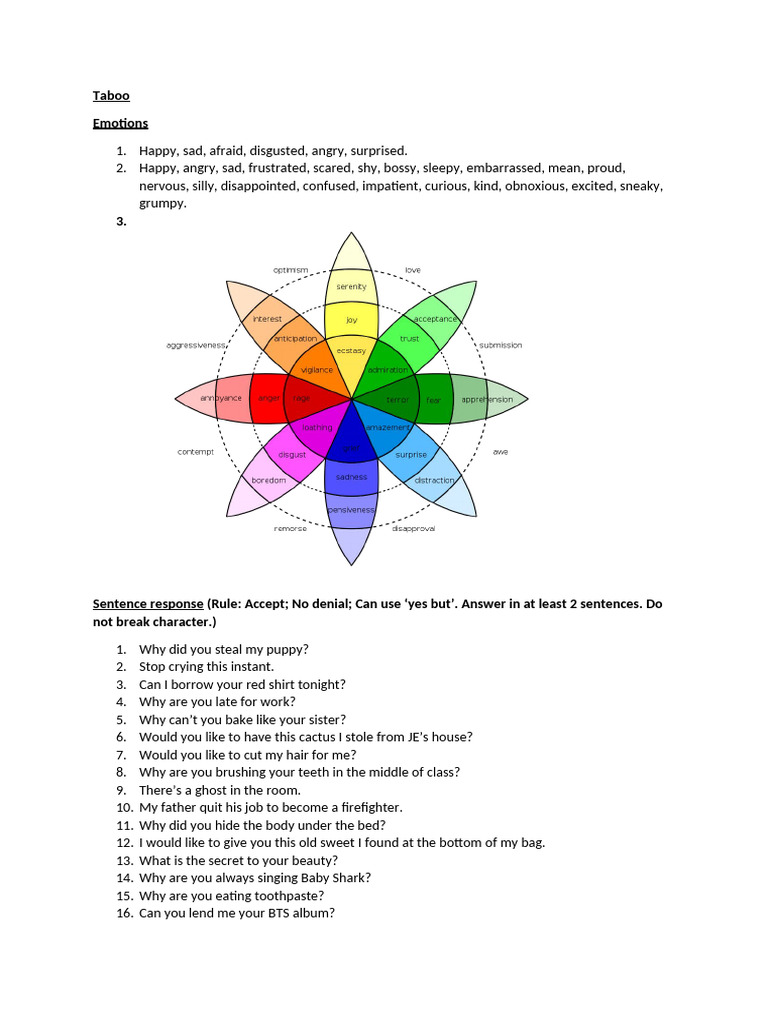 Improv class lesson 1 | PDF Improv class lesson 1 | PDF