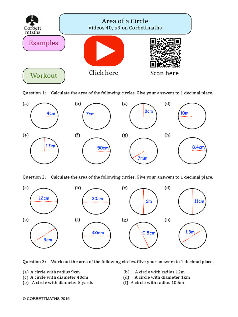 Area of a Circle | PDF