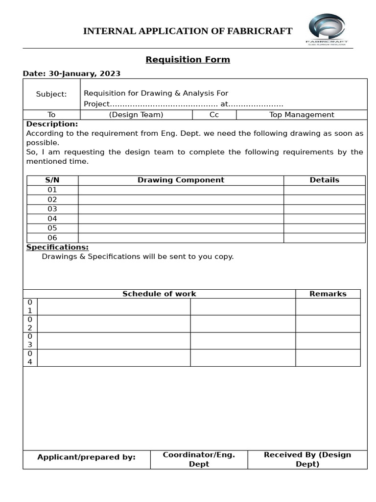 Requisition Form Design Team Work | PDF | Art
