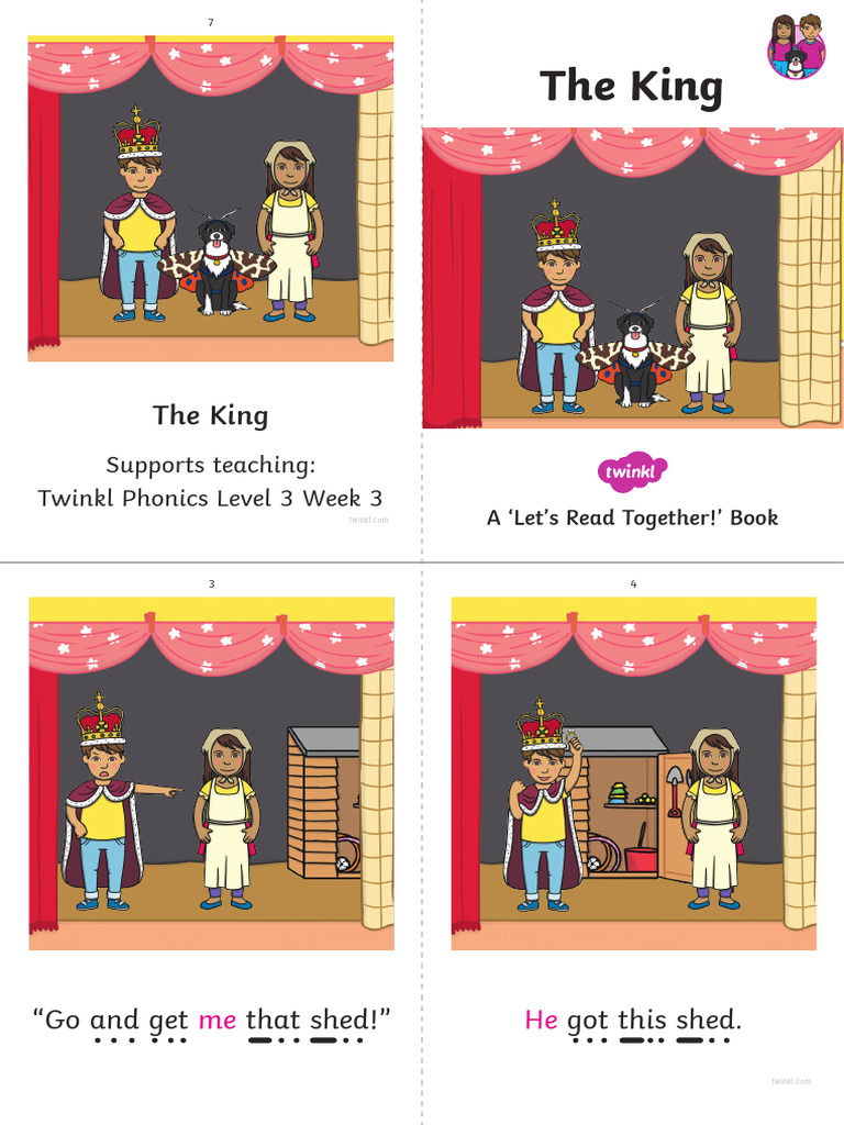 Twinkl Phonics Level 3: The King | PDF