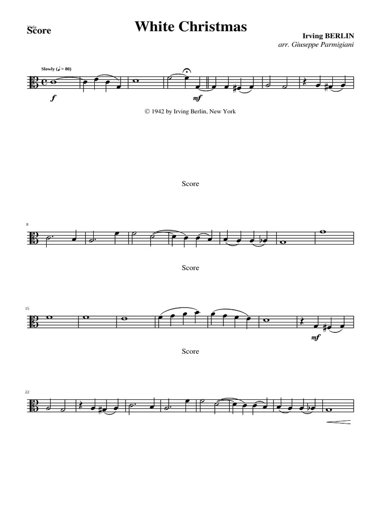 White Christmas: Score | PDF