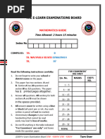 PLE PRIMARY LEAVING EXAMINATION MATHEMATICS 2024 | PDF