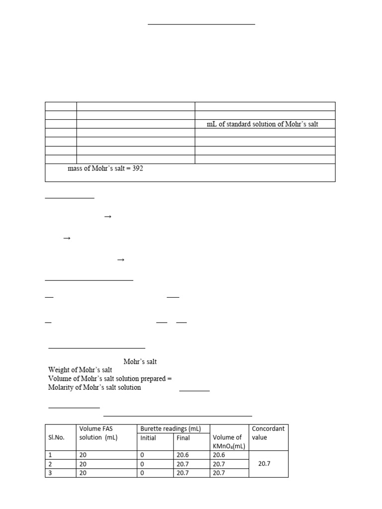 Volumetric Analysis Fas | PDF | Titration | Chemistry