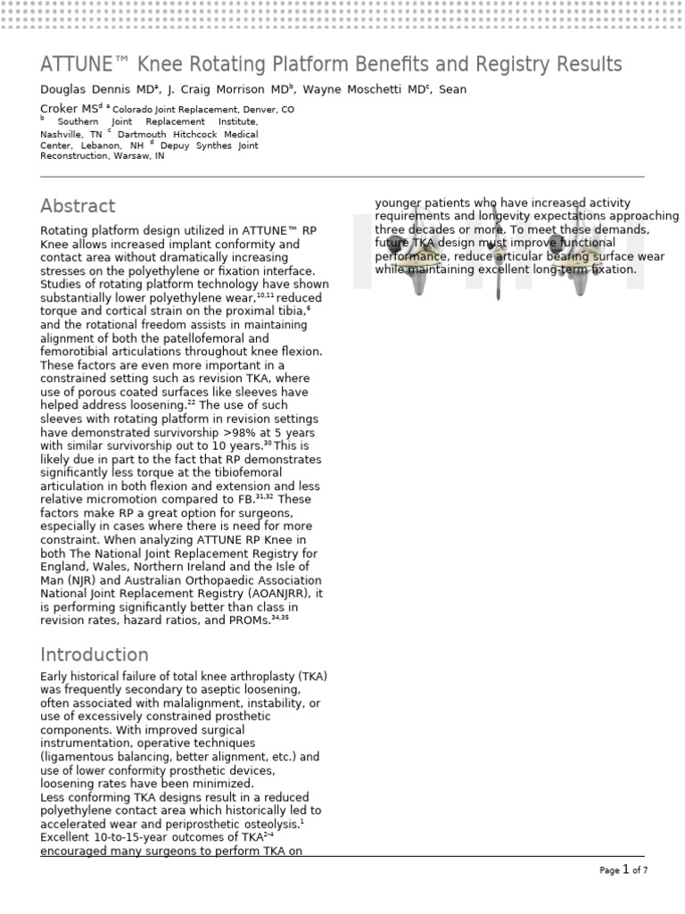 240415-230216 - ATTUNE RP White Paper Final | PDF | Knee | Musculoskeletal System