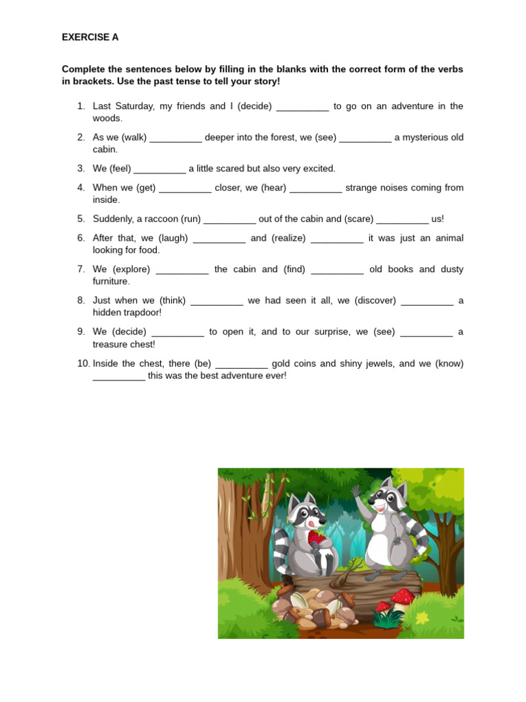 F3 UNIT 5 Narrative Story Exercise | PDF