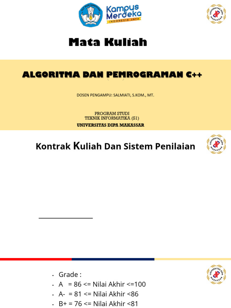 Penilaian dan Algoritma C++ di Teknik Informatika | PDF | Seni | Komputer