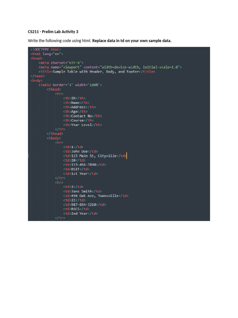 CS211 - Prelim Lab Activity 3 | PDF | Career & Growth | Technology & Engineering
