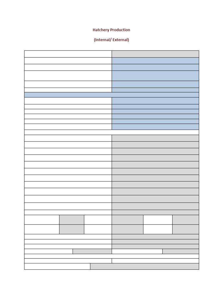 Hatchery Production Inputform | PDF | Insurance | Payments