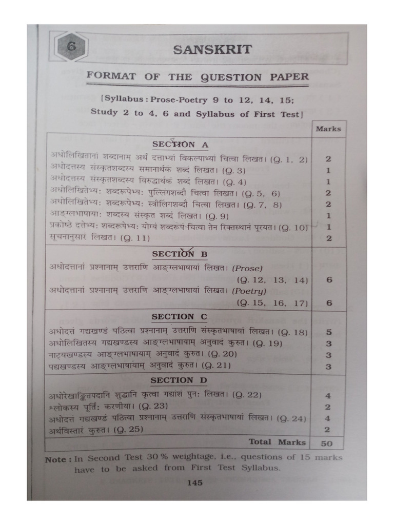Sanskrit Assignment Class 9th | PDF