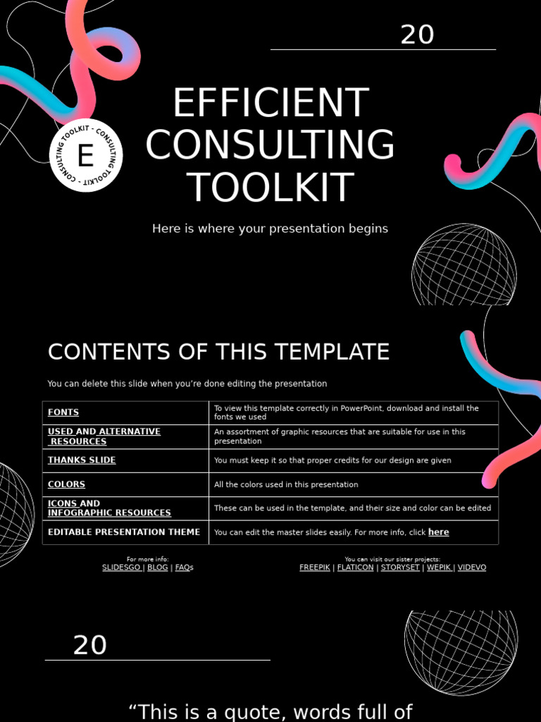 Efficient Consulting Toolkit XL by Slidesgo | PDF | Planets | Planets In Astrology
