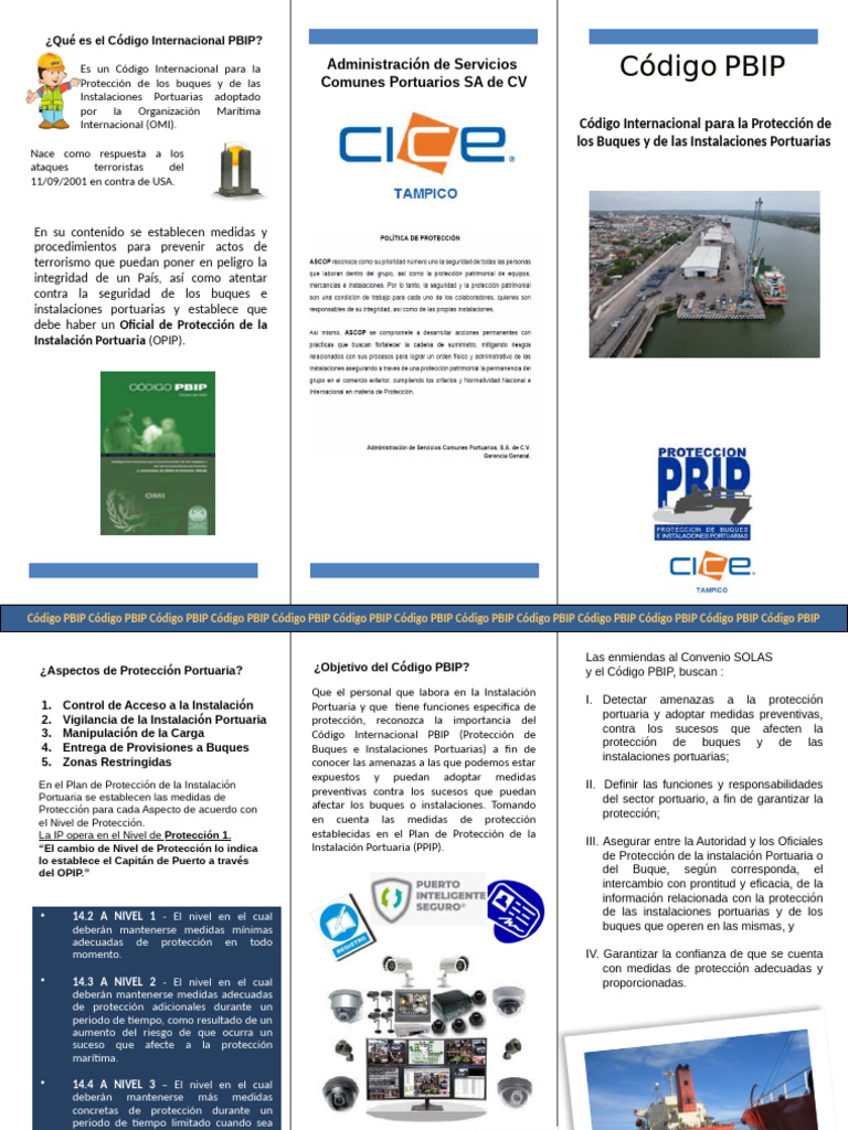 Triptico Código PBIP Cice | PDF | Negocios | Tecnología