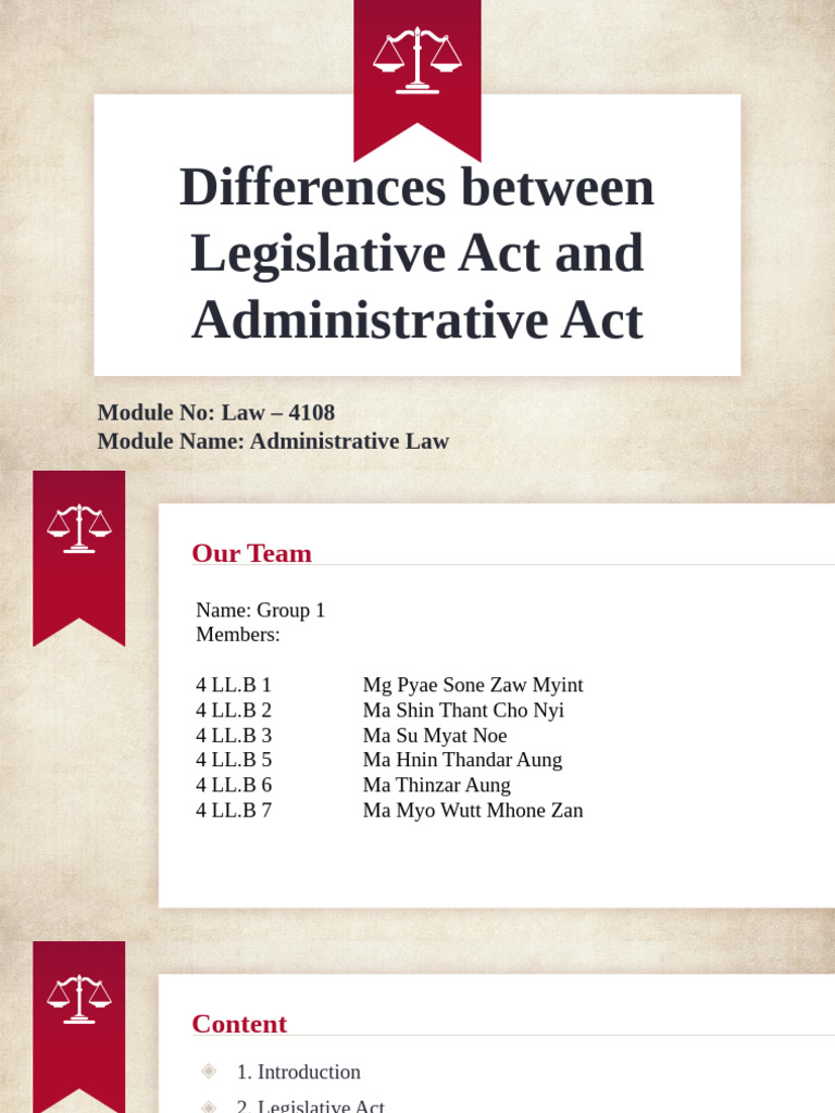 Differences Between Legislative Act and Administrative Act | PDF | Act ...