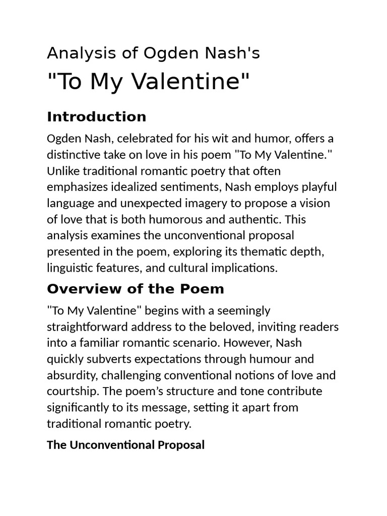 Analysis of Ogden Nash | PDF | Poetry | Humour