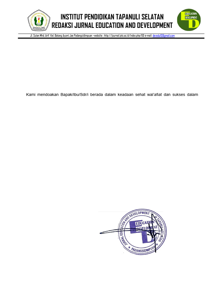 LoA Jurnal Brenda Sundah | PDF