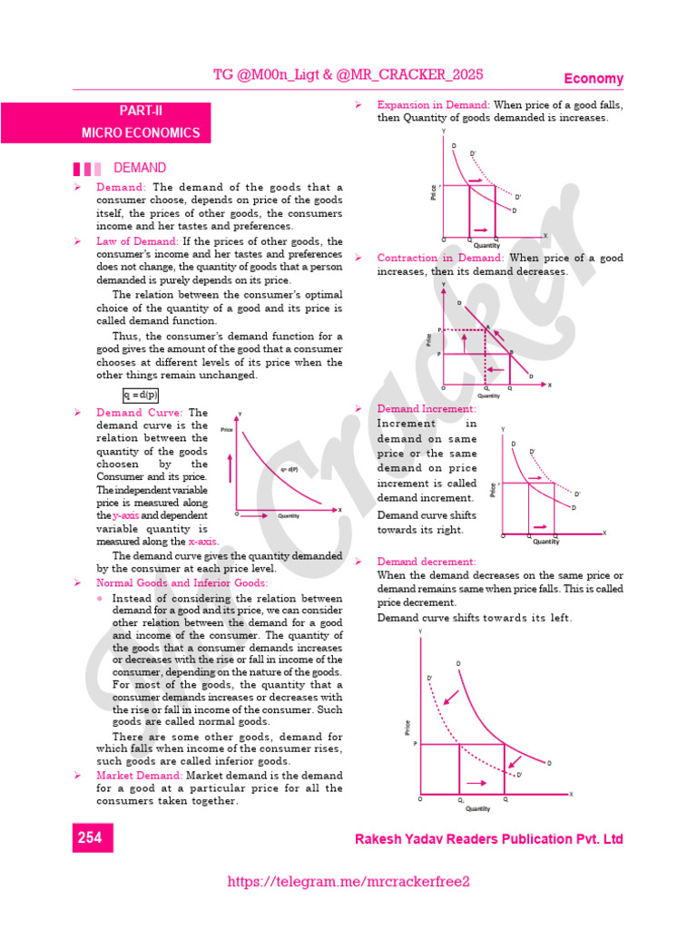 Micro Economy Rakesh Yadav | PDF | Demand | Supply (Economics)