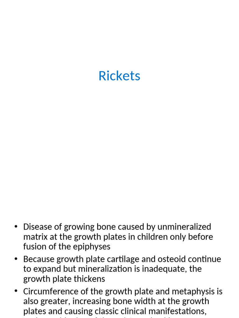 7-Rickets | PDF | Vitamin D | Vitamin