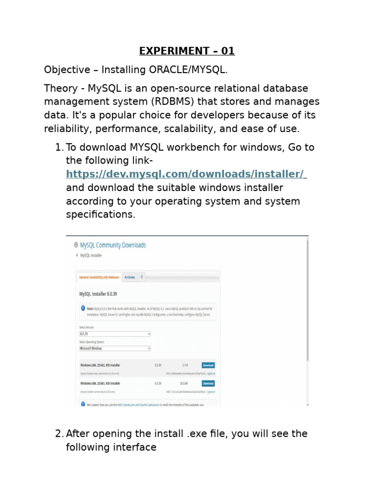 Experiment 01 DBMS | PDF | Computers