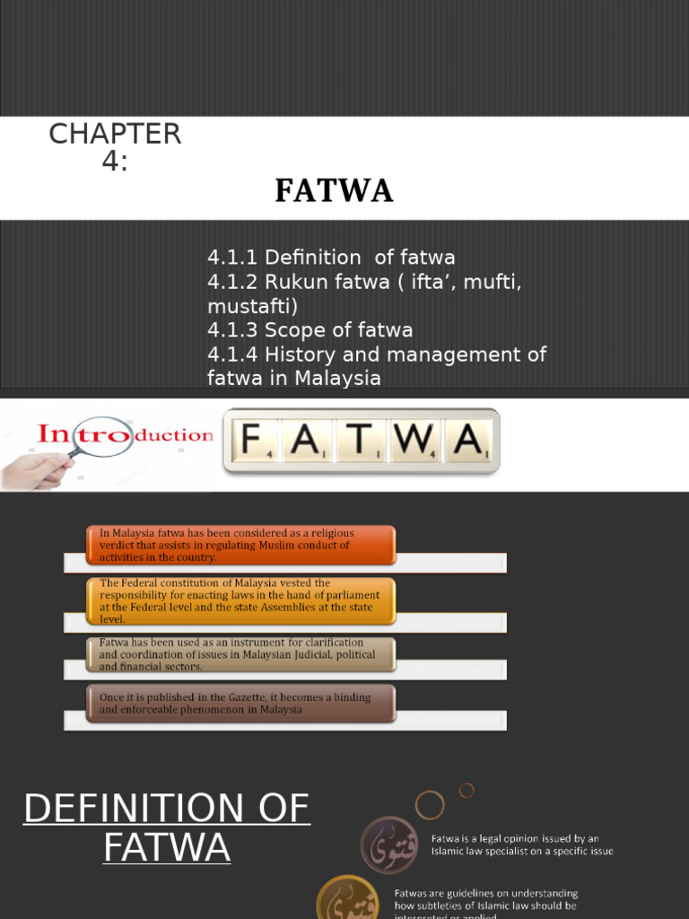 Chapter 4 Fatwa | PDF | Religion & Spirituality