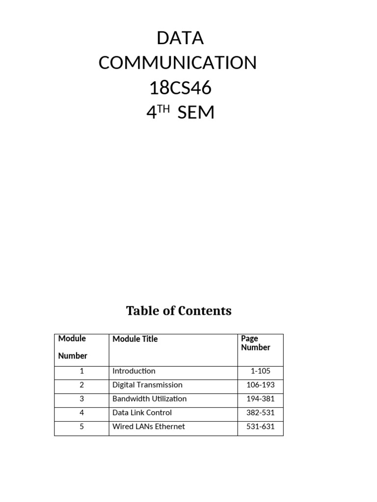 18CS46 Module 1 | PDF | Computer Network | Network Topology
