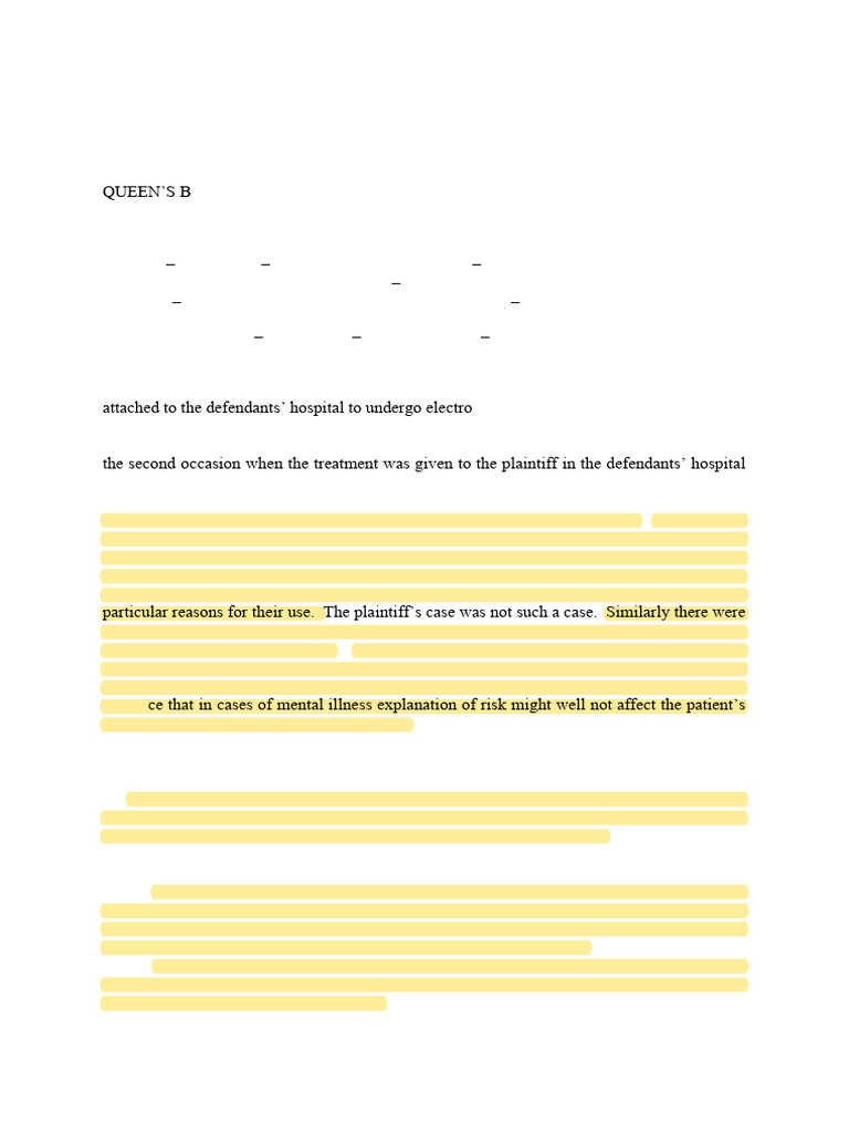BOLAM Full Case With Highlighted Considerations | PDF | Negligence ...