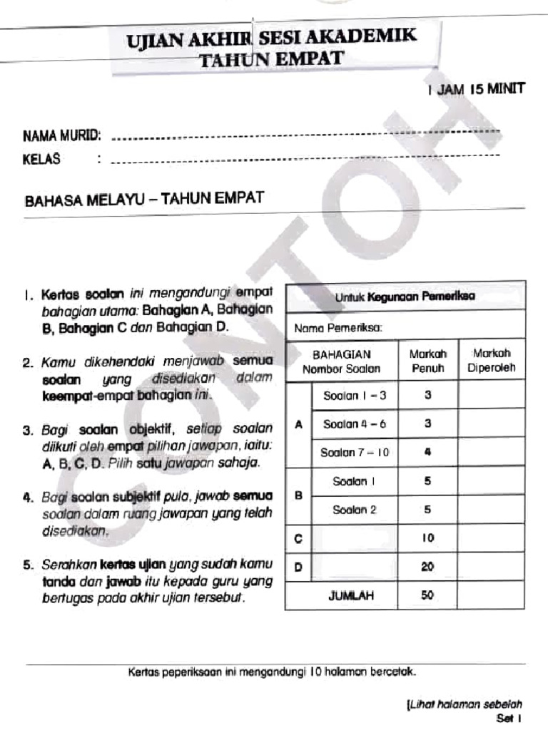 t4 - t5 BM Uasa Latihan Revision | PDF