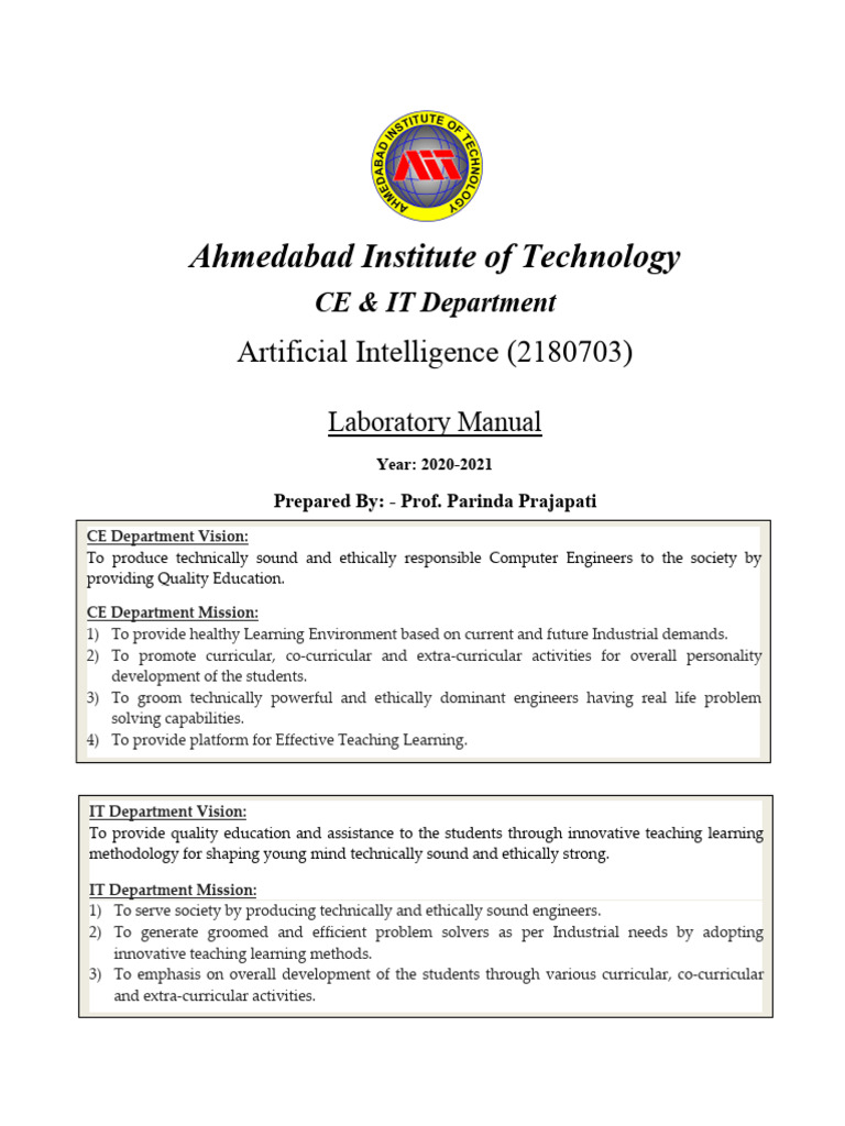 5.AI Lab-Manual | PDF | Computer Programming | Theoretical Computer Science
